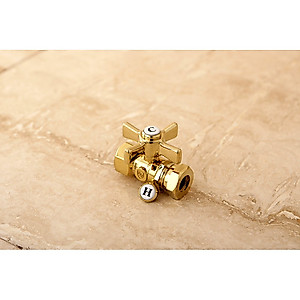 KINGSTON BRASS CC44152ZX Millennium 1/2-Inch FIP X 1/2-Inch OR 7/16-Inch Slip Joint Straight Stop