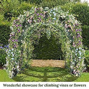 YardGrow Large Garden Support Arch Frame Climbing Plant Arch Arbor for Various Climbing Plant Roses Vines Birthday Wedding Party Decoration Pergola Frame (16' x 7' x 7')