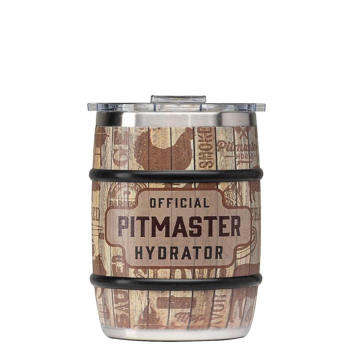 ORCA Double Barrel 24 oz Stainless Steel Insulated Whiskey Barrel Design Cup | Double Walled Vacuum Sealed for Superior Temperature Retention — Official Pitmaster Hydrator Design