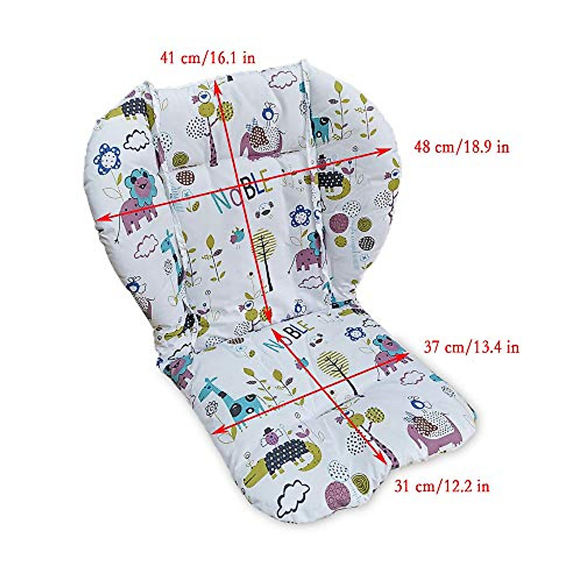 High Chair Pad,highchair seat, highchair Cushion, seat Pad，Soft and Comfortable, Light and Breathable, Cute Patterns, Make The Baby More Comfortable(Jungle Animal Pattern)