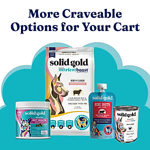 Solid Gold Dog Food Seasoning for Picky Eaters - Nutrientboost Dog Food Topper Shaker Appetite Enhancer for Dogs Pumpkin Flavor - Contains Proteins & Amino Acids to Promote Digestion & Immunity - 2 Ct