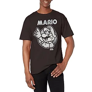 Nintendo Men's So Mario T-Shirt, 5X-Large, Black