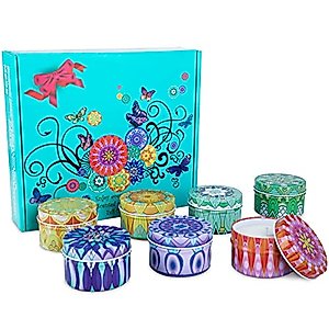 Scented Candles for Home Scented 7 Pack 4.4oz Natural Soy Candles Aromatherapy Candles Gift Set for Women Lavender Candles for Bath Spa Meditation Relaxing