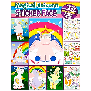 Bendon Magical Unicorn Sticker Face Book Rainbows Wands Arts & Crafts 420 Stickers 32 Unicorn Pages