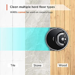 ILIFE Shinebot W400s Mopping Robot, Wet Scrubbing, Floor Washing Robot, XL Water Tank, Zig-Zag Path, Suitable for Hard Floor only.