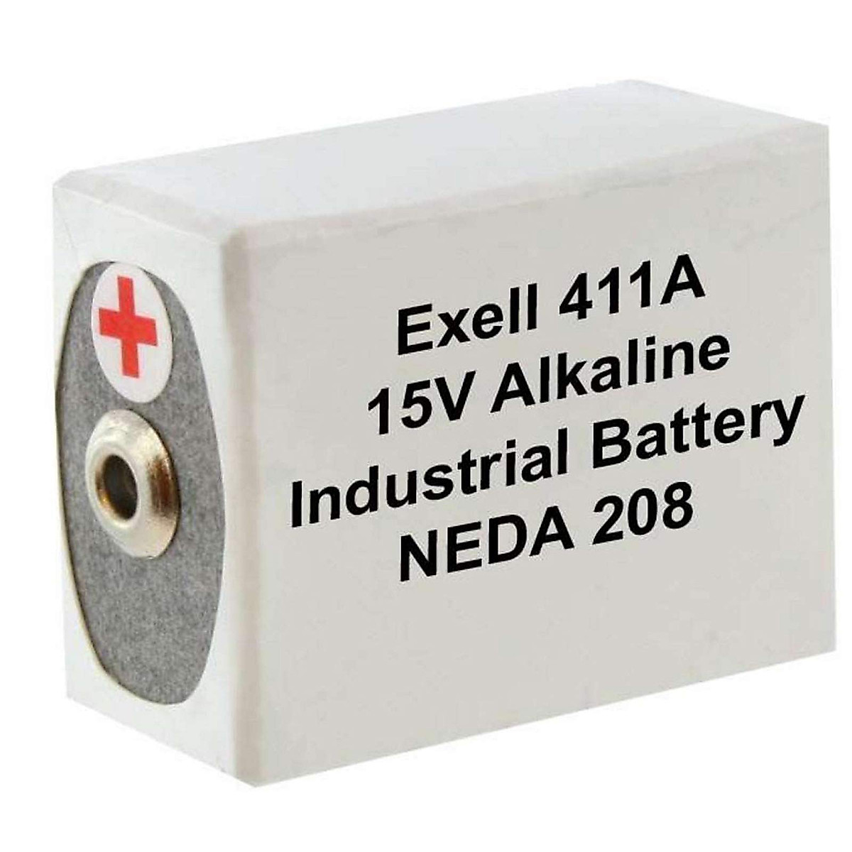 Exell 411A Alkaline 15V Battery Replaces NEDA 208, 10F20, BLR121, 411A ANSI 208 BA 331/U Burgess K10 Burgess U10 Eveready 10F20 Eveready B121 Eveready BLR121 Mallory M121 NEDA 208 RCA VS082