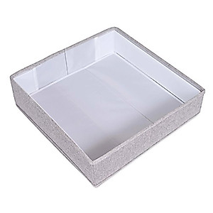 Internet's Best Small Collapsible Under the Bed Storage Bin - Small Square - 14.5 x 14.5 - Short Closet Shelf Open Storage - Rigid Frame Canvas Container