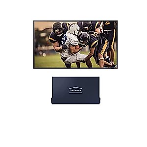 SAMSUNG QN75LST7TA The Terrace 75" Outdoor-Optimized QLED 4K UHD Smart TV with a VG-SDC75G 75" Dark Gray Dust Cover for The Terrace TV (2020)