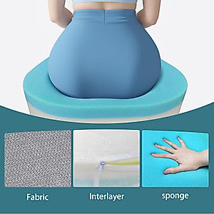 Pcinfuns Indoor/Outdoor Memory Foam Chair Cushions,Thick 17"x16"x3" Chair Cushion for Patio Furniture,Water-Resistant Durable Seat Pads with Ties,Light Grey,4 Pack