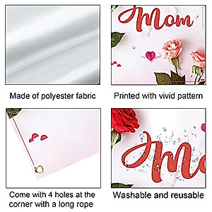 Labakita Happy Birthday Mom Door Banner, Mom/Women Birthday Decorations, Women Birthday Door Banner, Happy Birthday Backdrops for Women