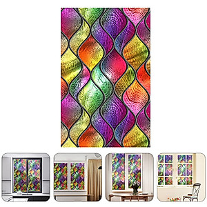 BESPORTBLE 1pc Cellophane Frosted Window Film for Glass Stained Glass Window Film Mirror Stickers 3D Privacy Window Sticker Static Window Decal Window Film Stained Glass Static Window Cling