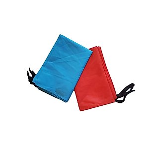 TOTE•A•FORT TOTEAFORT Extra Blankets (Blue/Red 2-Pack) for Fort Building Kit for Kids - Ages 2 4 6 8 10 12+ - Portable Playhouse Play Tent Fort - Boy and Girl Indoor Outdoor Toy Set - STEM Fort Toy
