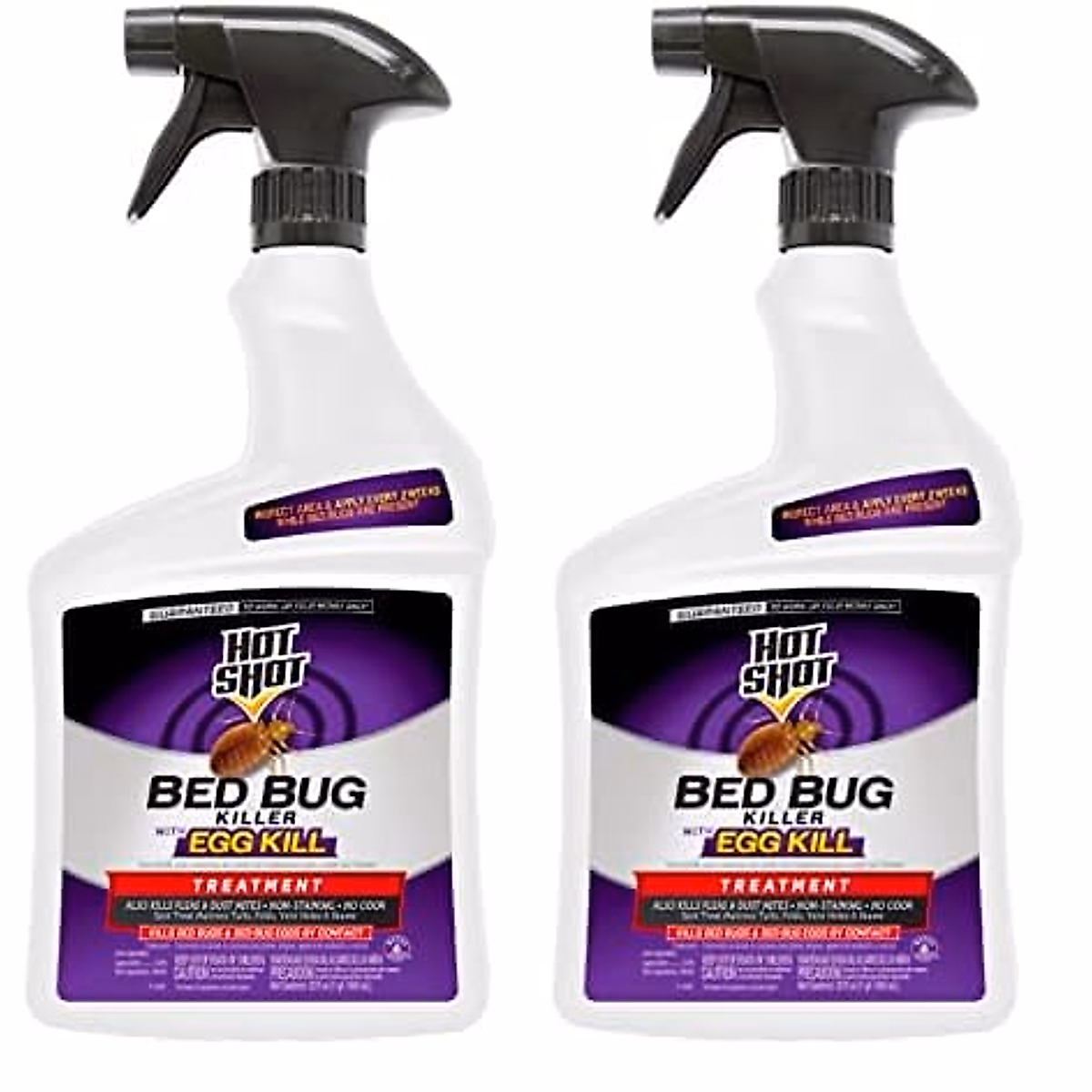 Hot Shot Ready-to-Use Bed Bug Killer Spray, Kills Bed Bugs and Bed Bug Eggs, Kills Fleas and Dust Mites, 32 Ounce (Pack of 2)