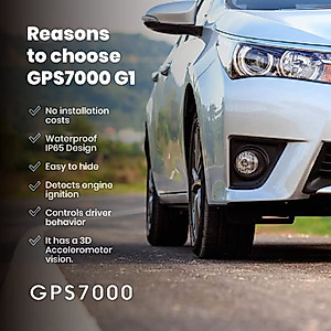 GPS7000 GPS Tracker for Vehicles - Hidden Tracking Device for Any Vehicle - Easy Installation on Car's Battery- 10 Days of Service - Subscription Required - Low Cost Subscription Plan Options