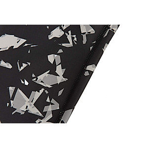 PIQIDIG Youth Boys Compression Pants 3/4 Basketball Tights Sports Capris Leggings (Geometrical line-1, Small)