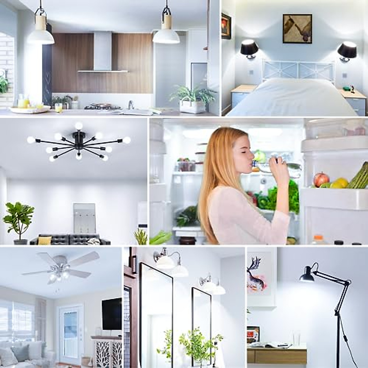 Maylaywood LED Refrigerator Light Bulbs, 40 Watt Equivalent A15 Fridge Bulb Waterproof, Daylight White 5000K, 550LM, E26 Base, Non-Dimmable, 5W LED Appliance Bulb for Frigidaire Home Lighting, 2-Pack