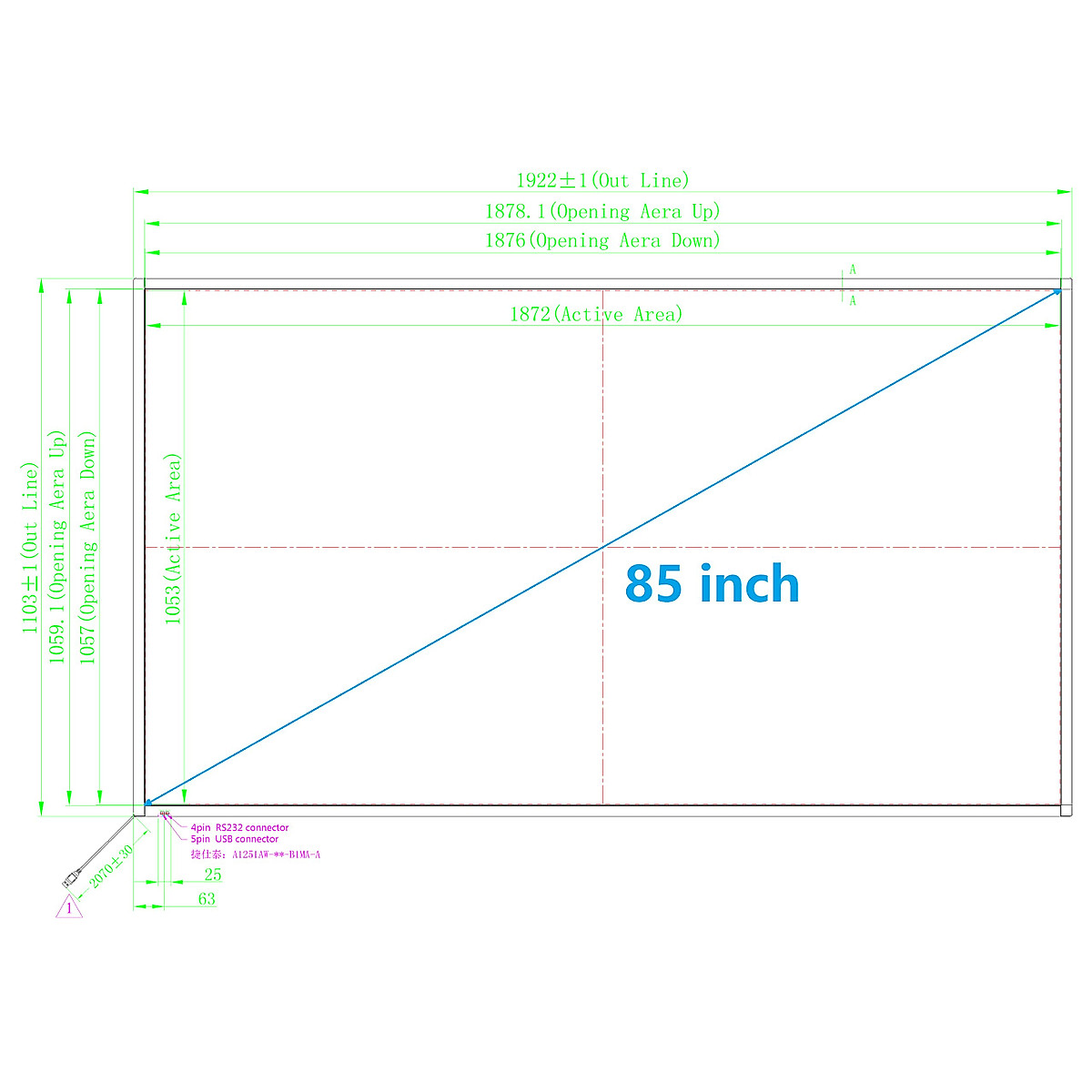 Deyowo 85 Inch Interactive 10 Points Infrared IR Touch Screen Overlay Frame Free Driver