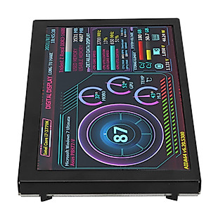 GOWENIC 5in Computer Temp Monitor, AIDA64 PC CPU Data Monitor, PC Sensor Panel Display, USB Mini Screen, PC Temperature Display for PC ARGB Computer Case Secondary Screen
