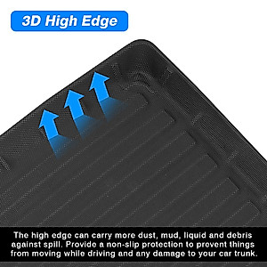 T TGBROS Cargo Mat Custom Fit for 2011-2018 Porsche Cayenne (ONLY Fit with Standard Bose Sound System) Accessories All Weather Cargo Liner Rear Trunk Liner Black Non-Slip