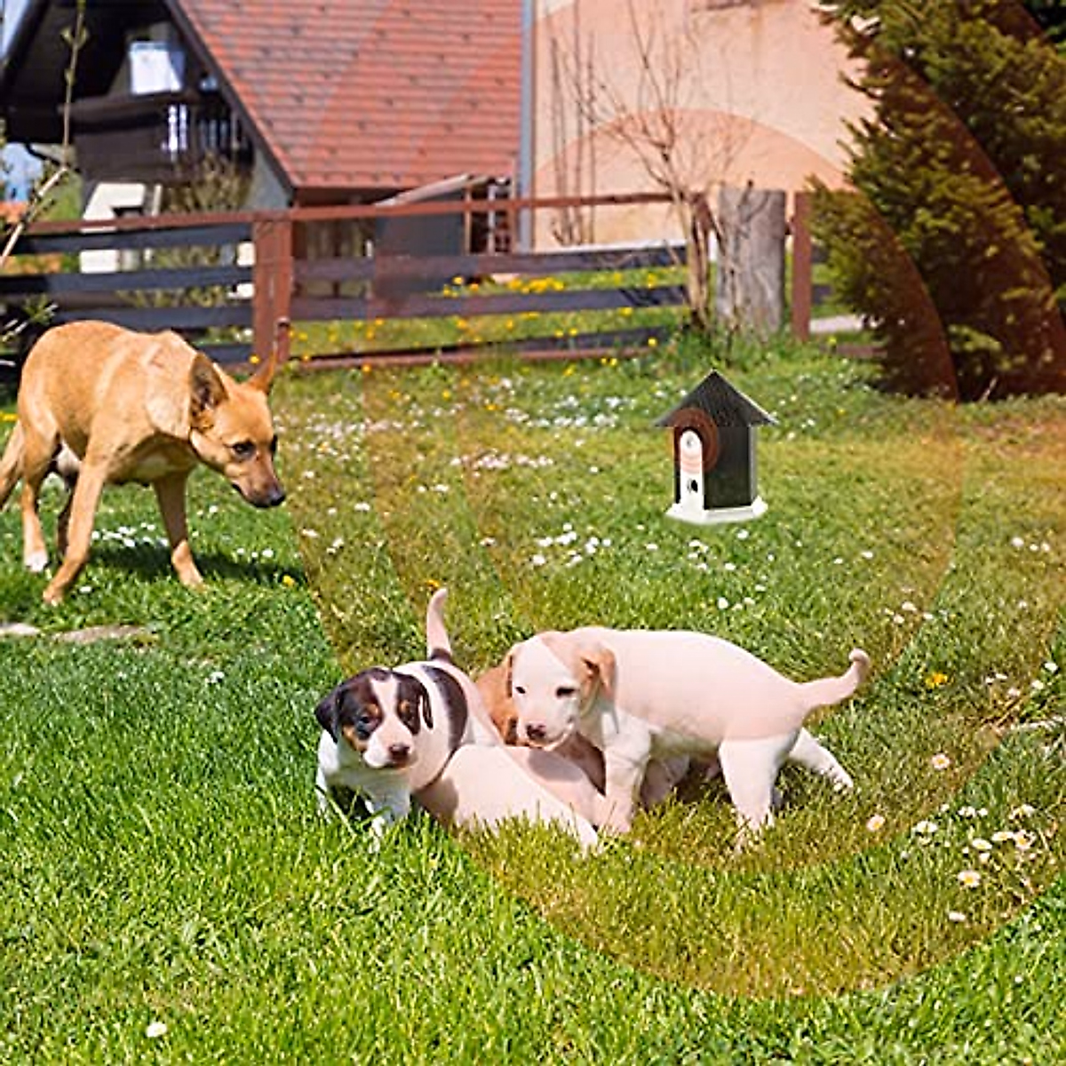 4 Frequency Dog Barking Control Devices Up to 50 Ft Range Dog Training & Behavior Aids, Ultrasonic Dog Barking Deterrent Devices Weatherproof, Bark Box Anti Barking Device Safe for Humans & Dogs