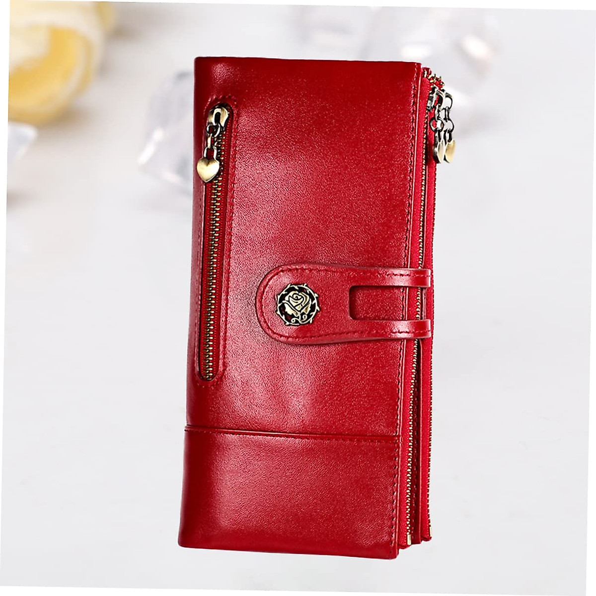 VALICLUD Womens Purses Womens Backpack Purse Purse Wallet Girls Women Blocking Zipper Handbag Leather for Multipurpose Vintage Billfold Red Women Backpack Purse Travel Wallet