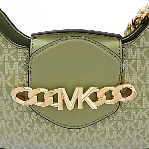 Michael Kors Signature Logo-print Small Hally Shoulder Bag - Light Sage
