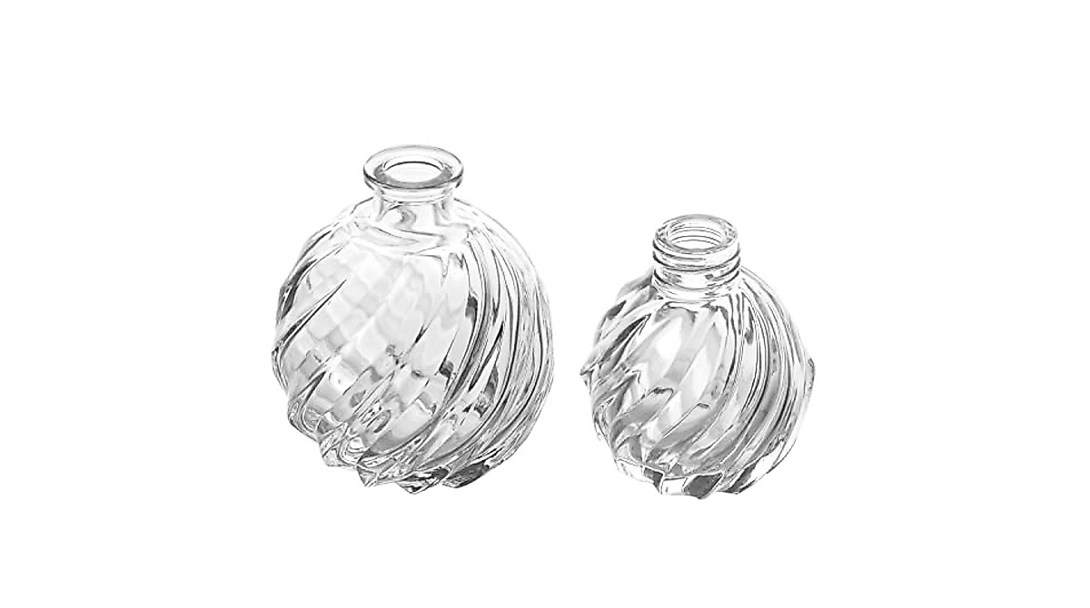 MyGift Modern Glass Diffuser Bottles Set of 2
