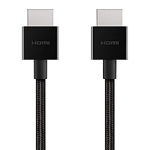 Belkin Ultra HD HDMI 2.1 Cable 6.6FT/2M, 4K Ultra High Speed HDMI Cable, 48Gbps HDMI 2.1 Braided Cord, Dolby Vision HDR & 8K@60Hz Capable, Compatible w/ Playstation, PS4, PS5, Xbox Series X & More