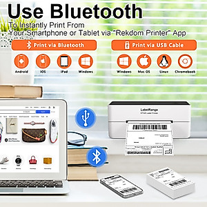 LabelRange LP320 Label Printer – High Speed 4x6 Shipping Label Printer, Windows, Mac, Linux and Chrome OS Compatible, Direct Thermal Printer Supports Shipping, Barcode, Household Labels and More