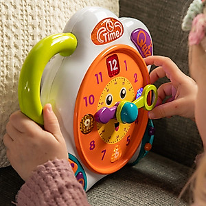 Fat Brain Toys Bilingual Learning Clock - Teach and Talk Learning Clock Teaching Toys & Tools for Ages 2 to 3
