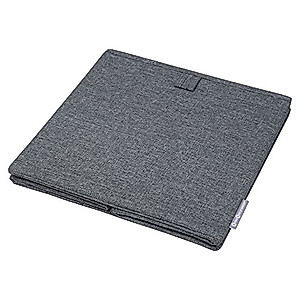 Bigso Soft Multi Purpose Foldable Cube Storage Box | Collapsible Fabric Storage Cube for Storage on Shelves | Polyester Fabric Foldable Storage Cube Organizer for Closets | 12.4’’x12.4’’x12.4’’ | Grey