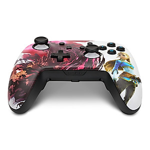 PowerA Enhanced Wireless Controller for Nintendo Switch - Blood Moon Zelda, Nintendo Switch Lite, Gamepad, Game Controller, Bluetooth Controller, Rechargeable - Nintendo Switch