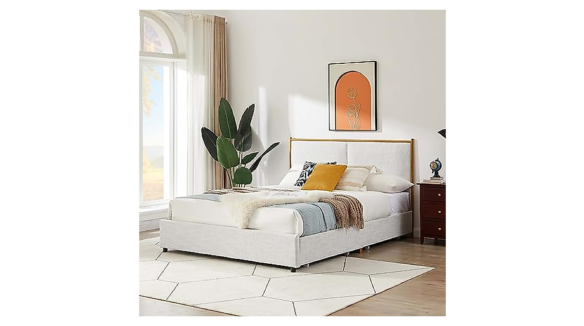 DUNTRKDU Full Size Bed Frame with Storage Drawers