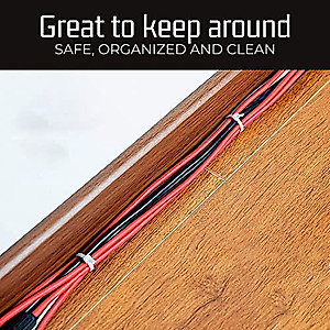 8 Inch White Zip Cable Ties (1000 Bulk Pack), 40lbs Tensile Strength - Heavy Duty, Self-Locking Premium Nylon Cable Wire Ties for Indoor and Outdoor by Bolt Dropper (White)