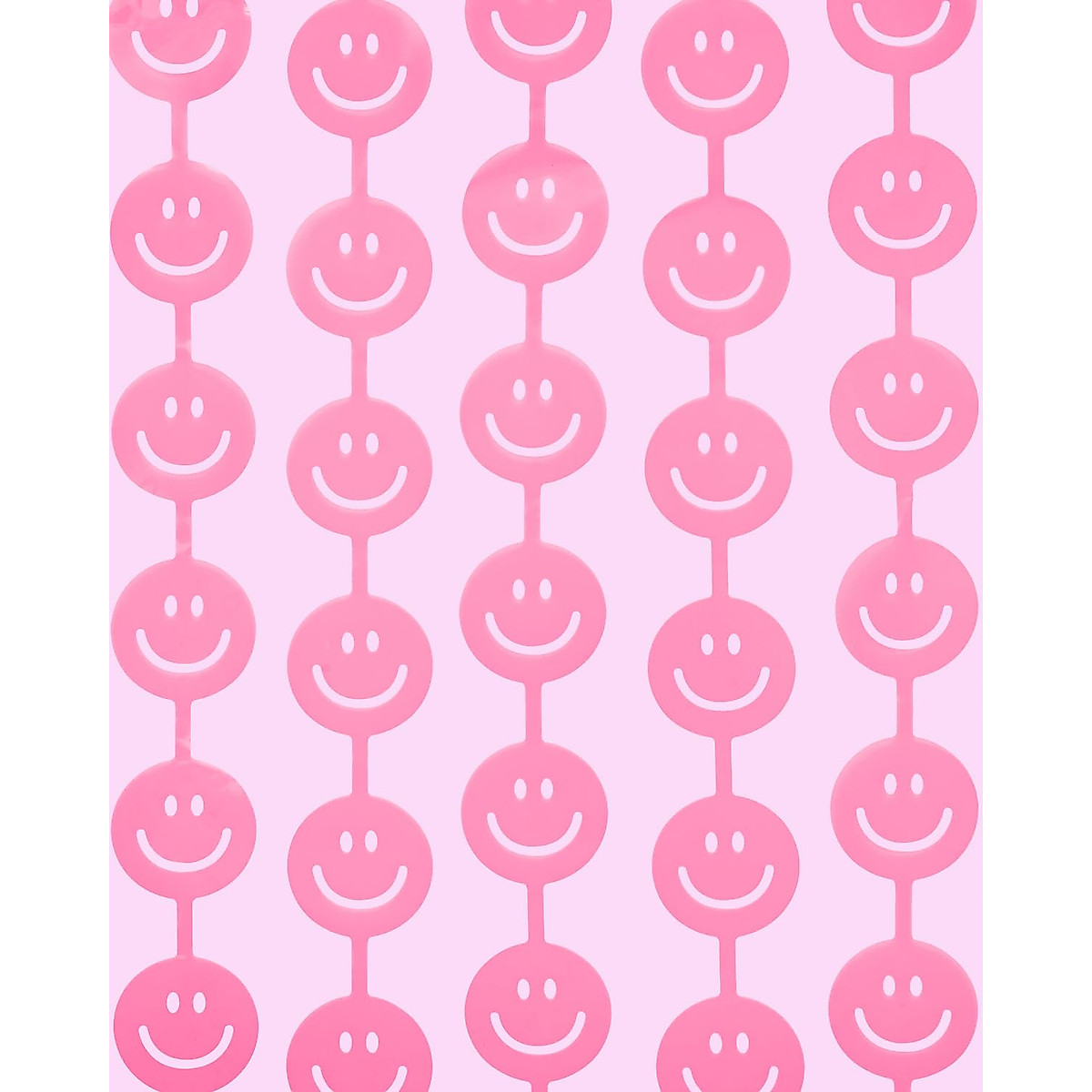 xo, Fetti Smiley Face Pink Foil Curtain Party Decorations - Set of 2 | Happy Pastel Birthday Party Decorations, Cute Bachelorette Party Photo Booth Backdrop, Baby Shower Supplies, Cute Preppy Party