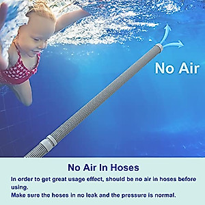 Poolvio Professional Swimming Pool Vacuum Cleaner Hose -1.5” 8 Piece Hoses for Pool Vacuum Extension/Replacement - Compatible with all Major Automatic Swimming Pool Cleaners