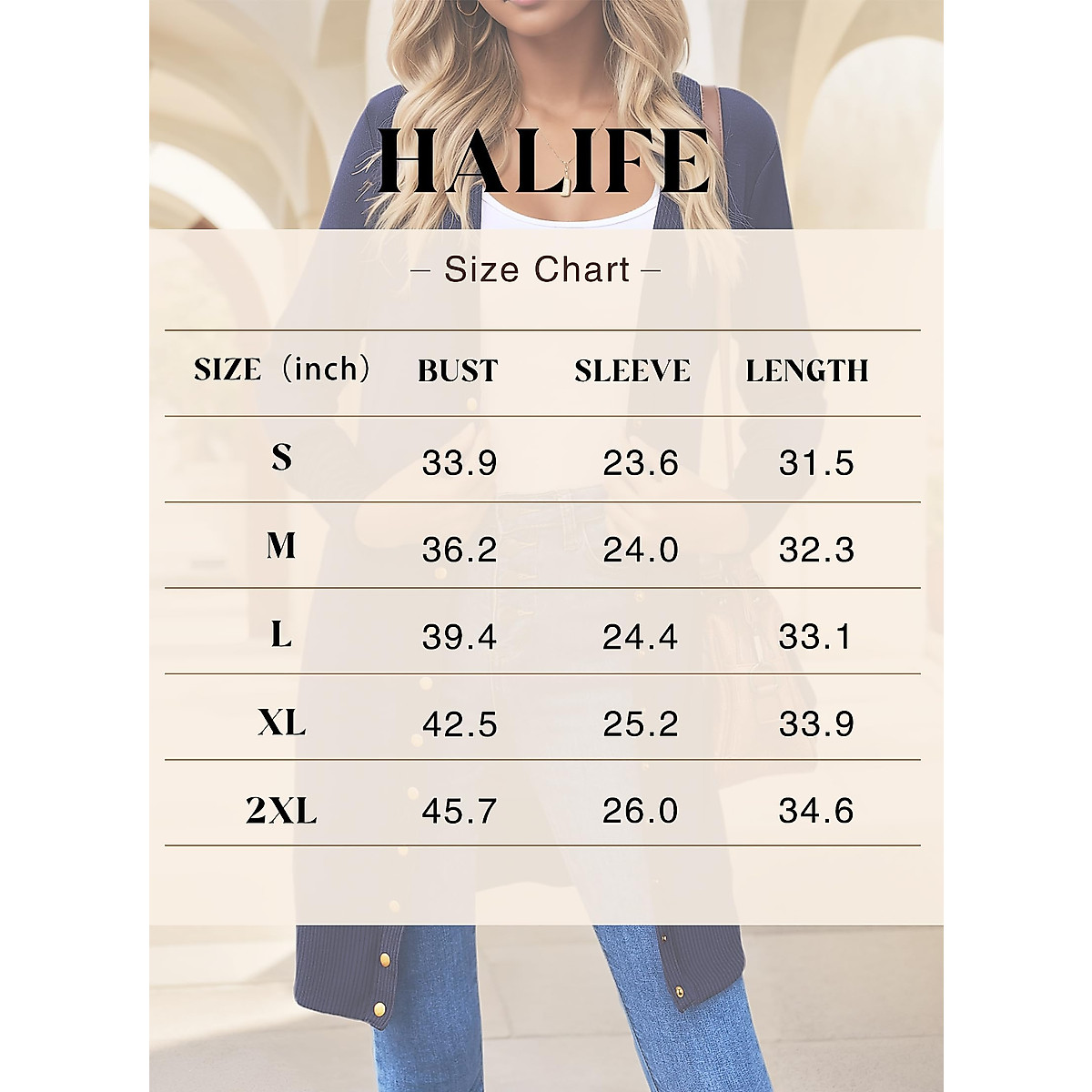 Halife Light Weight Cardigan Sweaters for Women Casual Cuff Long Sleeve Snap Button Cardigan for Work Office Charcoal Gray M