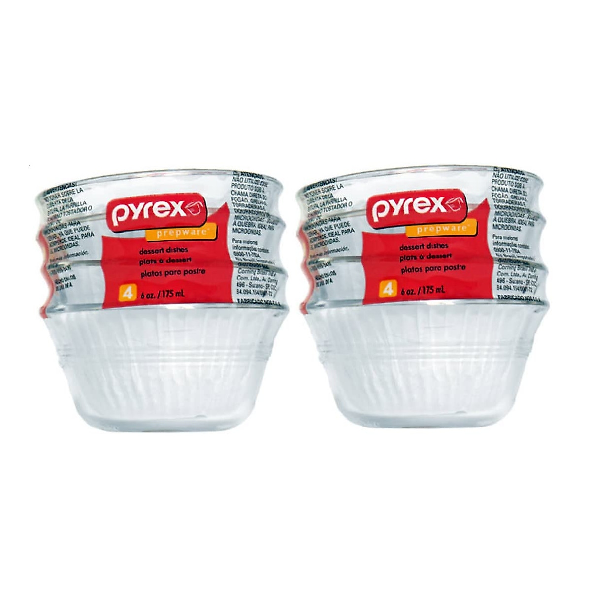 Pyrex Glass 6-Ounce Custard Cups, Set of 4 (2)
