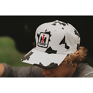 J&D Productions, Inc. International Harvester IH Logo Hat, Cow Print, 7 1/8