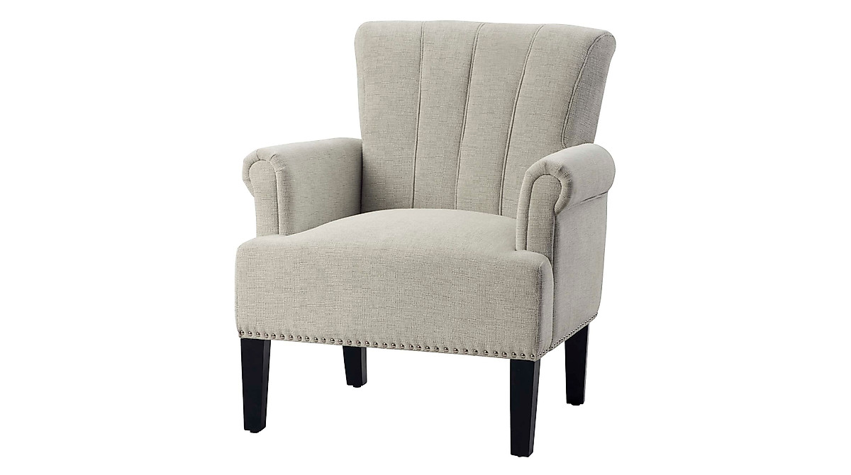 Stylish Modern Accent Chair with Rivet Design for Comfort