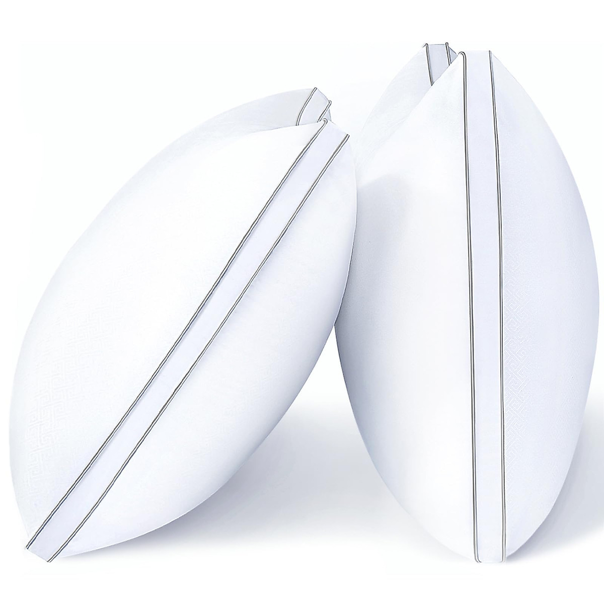 viewstar Pillows Queen Size Set of 2, Down Alternative Bed Pillows, Back Side Sleeper Pillow for Neck and Shoulder Support, Soft Fluffy Hotel Pillows with Gusset Design, Machine Washable, 20" x 30"