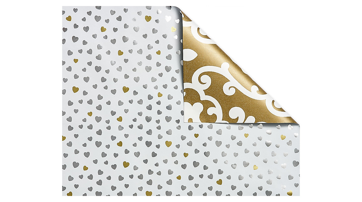 Elegant Reversible Wedding Wrapping Paper – Bridal Designs, 4 Rolls