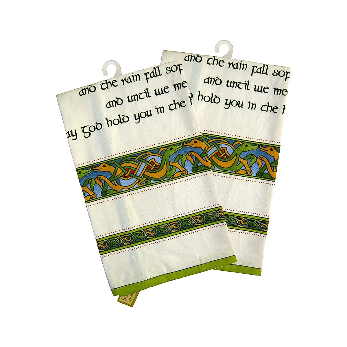 Royal Tara Set of 2 Tea Towel Irish Blessing-Irish Weave