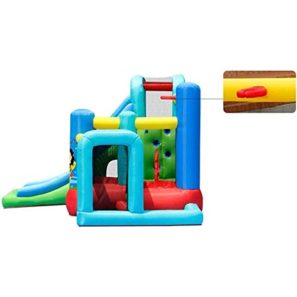 Inflatable Castle and Slide,S Children S Slides Outdoor Small Football Fields Children S Trampolines Square Playgrounds Children S Playpens Colors 450 360 245Cm