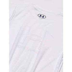 Under Armour girls Tech Big Logo Short Sleeve T-Shirt , (101) White / / Brilliant Violet , Youth Medium
