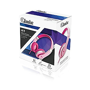 ELECDER i41 Kids Headphones, Headphones for Kids Children Girls Boys Teens Foldable Adjustable On Ear Headphones with 3.5mm Jack for Cellphones Computer MP3/4 Kindle School Pink/Purple