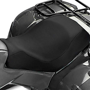 KEMIMOTO ATV Seat Cover Four Wheeler Seat Cover Water-Resistant Universal Compatible with Polaris Sportsman Fourtrax Can-Am Kawasaki Arctic Cat CFMOTO, Black