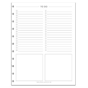 BetterNote To Do List Refill Pages for Discbound Notebooks, Fits Levenger Circa, Big Happy Planner, Staples Arc, TUL, Talia (Classic- 25 Sheets, 11-Disc, 8.5"x11")