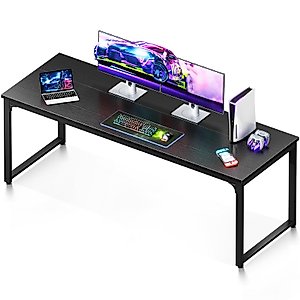 Coleshome 71 Inch Computer Desk, Modern Simple Style Desk for Home Office, Study Student Writing Desk, Black