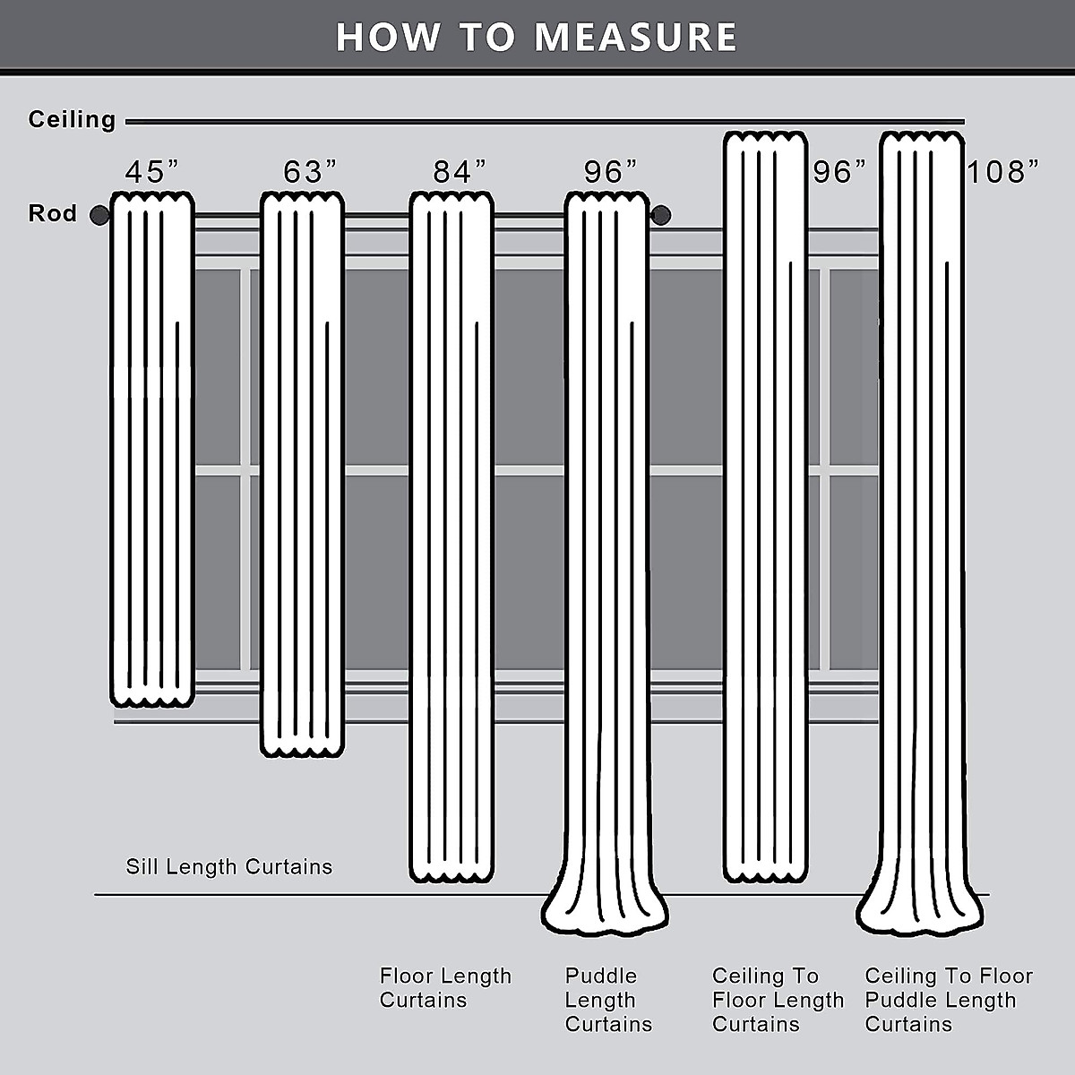 koufall Gray Linen Look Curtains 96 ines Long Set of 2 Rod Pocket Elegant Woven Textured Voile Sheer Drapes for Bedroom Living Room Patio Sliding Door Home Office Backdrop 52x96 in Length Silver Grey